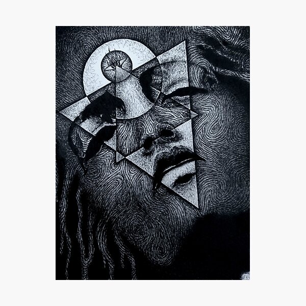 Lámina fotográfica «Last Embers - Dibujo a tinta de Frank Heiler» de ...