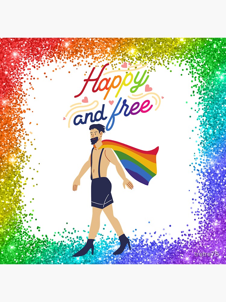 "Happy and Free" Sticker for Sale by tretre76 | Redbubble