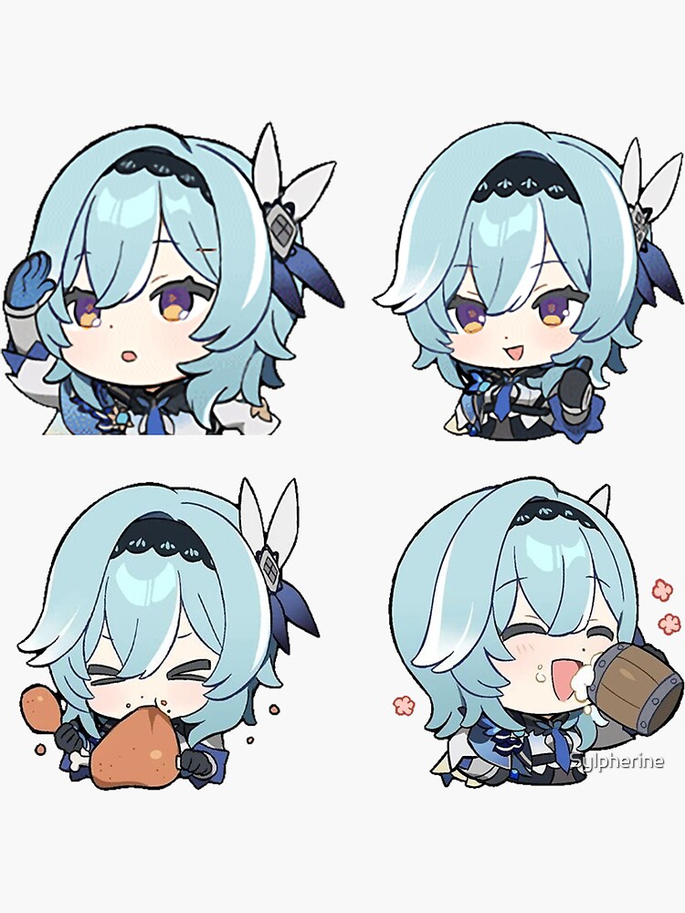 "Genshin Impact - Eula Stickers" Sticker for Sale by Sylpherine | Redbubble