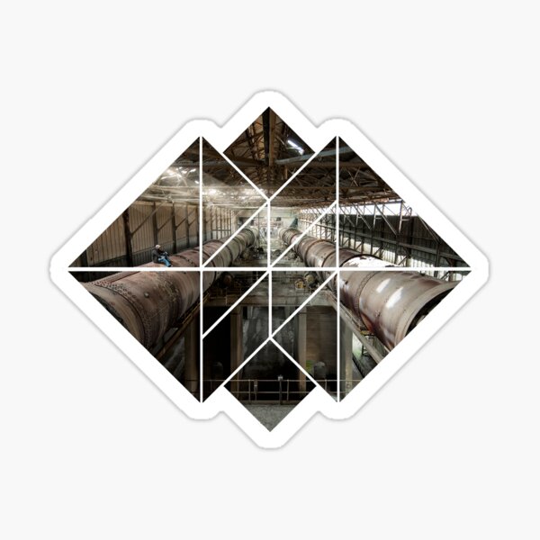 "warehouse logo" Sticker by jamesheron | Redbubble