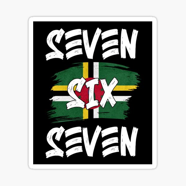 "Dominica Area Code Seven Six Seven 767 Dominican Flag" Sticker for ...