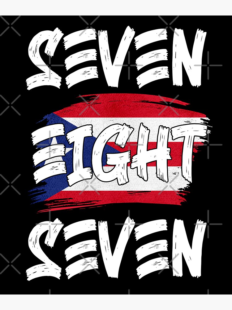 Pegatina «Código de área de Puerto Rico siete ocho siete 787 Bandera de ...