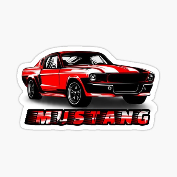 "Mustang" Sticker for Sale by Badrshop | Redbubble