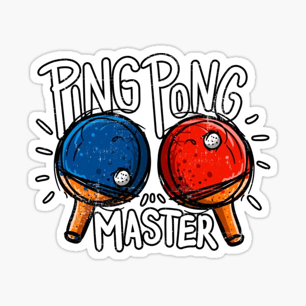 "Ping Pong Master Table Tennis" Sticker for Sale by dconciente | Redbubble