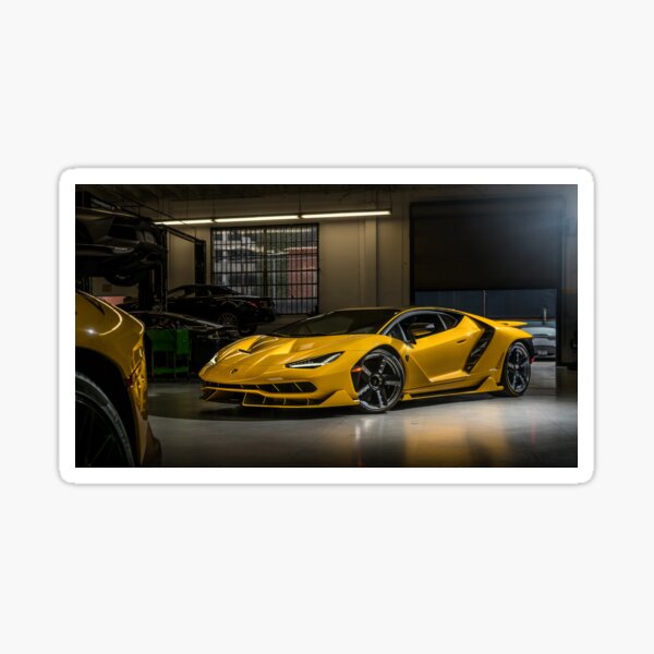 "yellow hypercar" Sticker for Sale by LunarEucalyptus | Redbubble