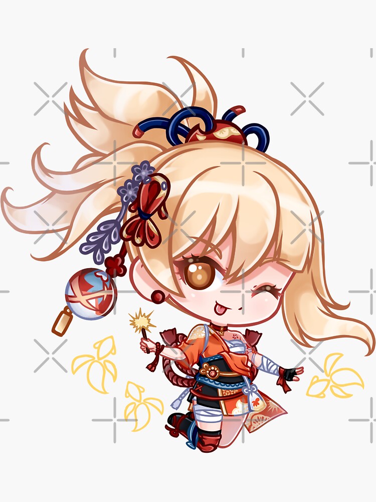 "Yoimiya chibi" Sticker for Sale by HellaKumii | Redbubble