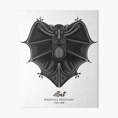 "Bat: Medieval Beastiary ca 1325-1340" Art Board Print for Sale by ...