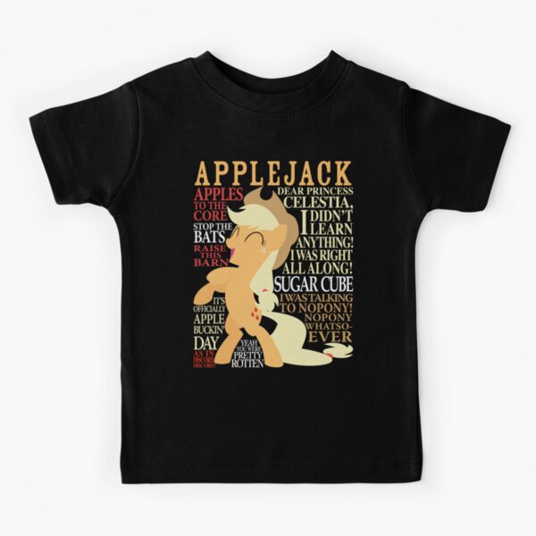 "The Many Words of Applejack" Kids T-Shirt for Sale by AssaultWithCake ...