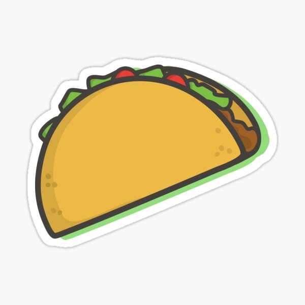 "Tacos!" Sticker for Sale by jonoparks | Redbubble