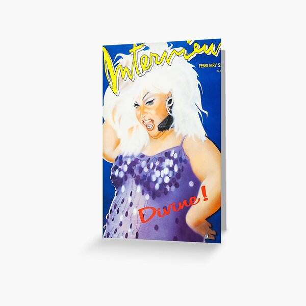 "Divine- Interview Magazine Retro Art" Greeting Card for Sale by Neon ...