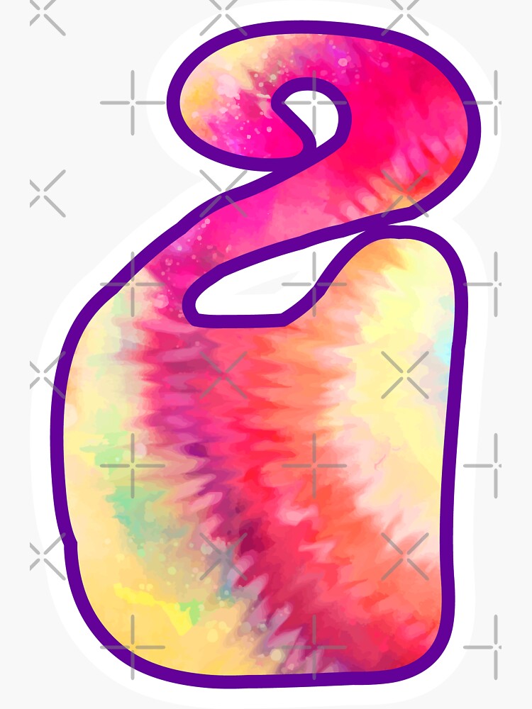 "Number 2 two Hippie Tie Dye" Sticker for Sale by redblackline | Redbubble