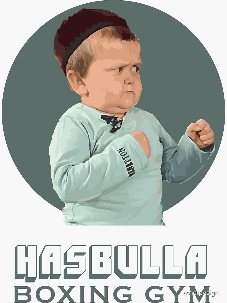 Pegatina «Gimnasio de boxeo Hasbulla» de asherdesign | Redbubble