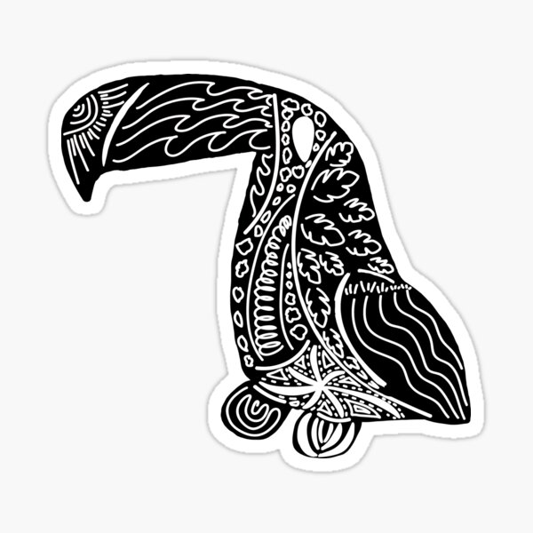 "Polynesian Toucan" Sticker for Sale by Finnzilla | Redbubble