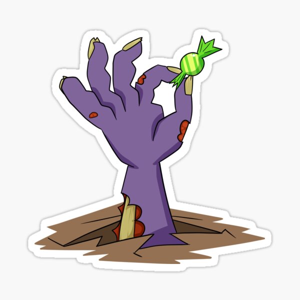 "Candy Zombie - Purple " Sticker by ExcelDamage | Redbubble
