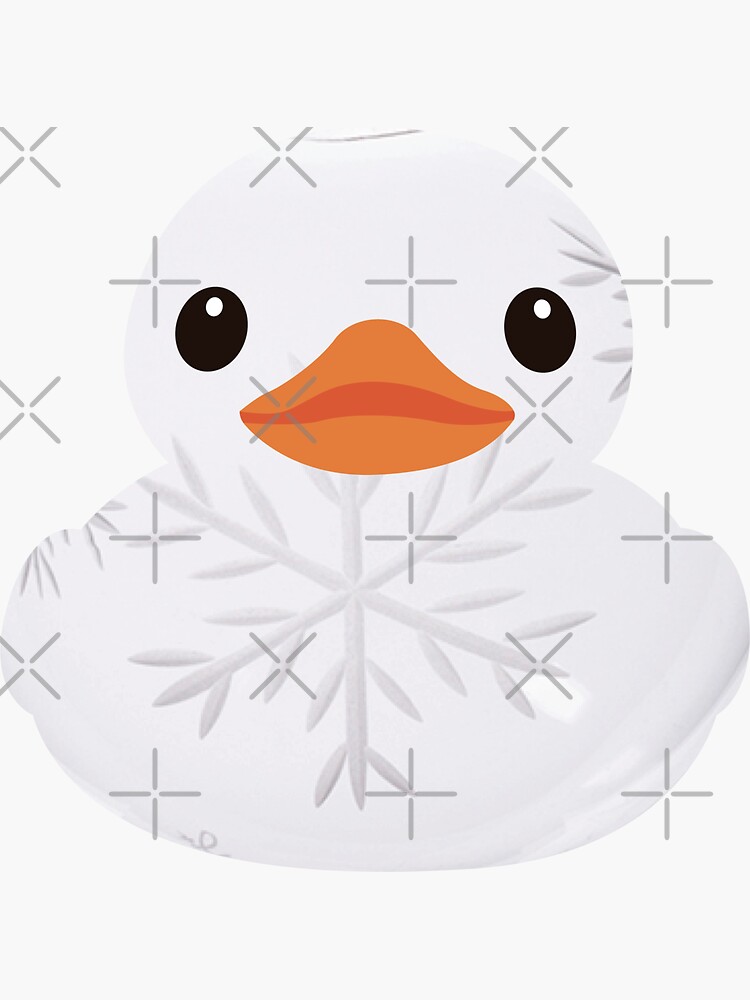 "Christmas Bauble Rubber Duck - White Snowflake" Sticker for Sale by ...