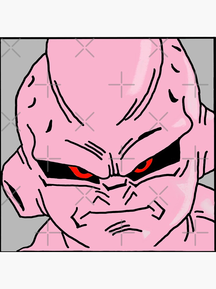 "Kid Buu mad face" Sticker for Sale by roxy7388 | Redbubble