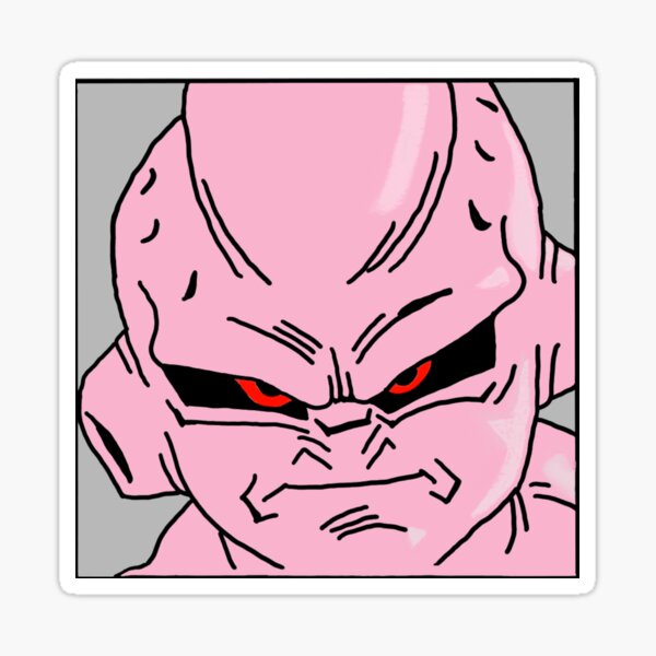 "Kid Buu mad face" Sticker for Sale by roxy7388 | Redbubble