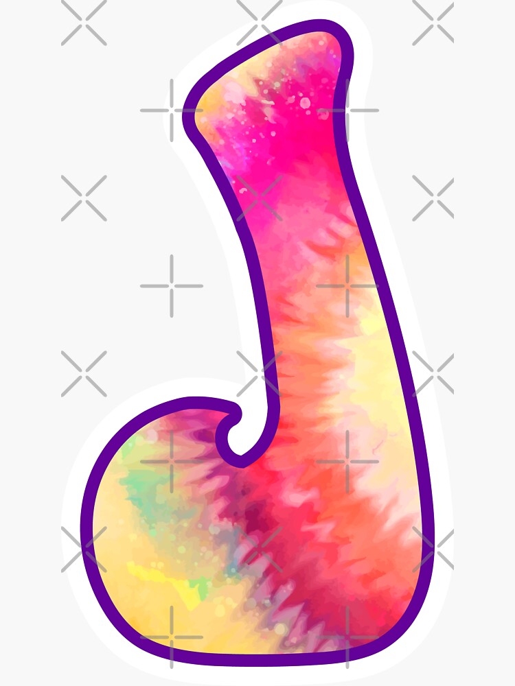 "Letter J Hippie Tie Dye" Sticker for Sale by redblackline | Redbubble