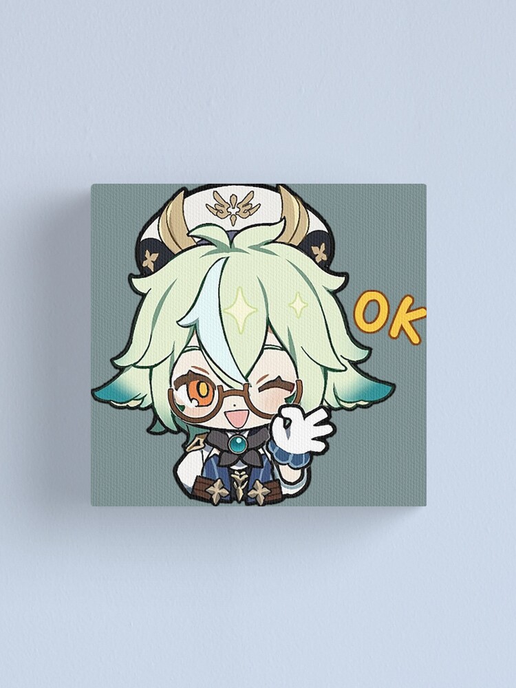 "Genshin Impact - Chibi Sucrose Kawaii WeChat Sticker" Canvas Print by ...