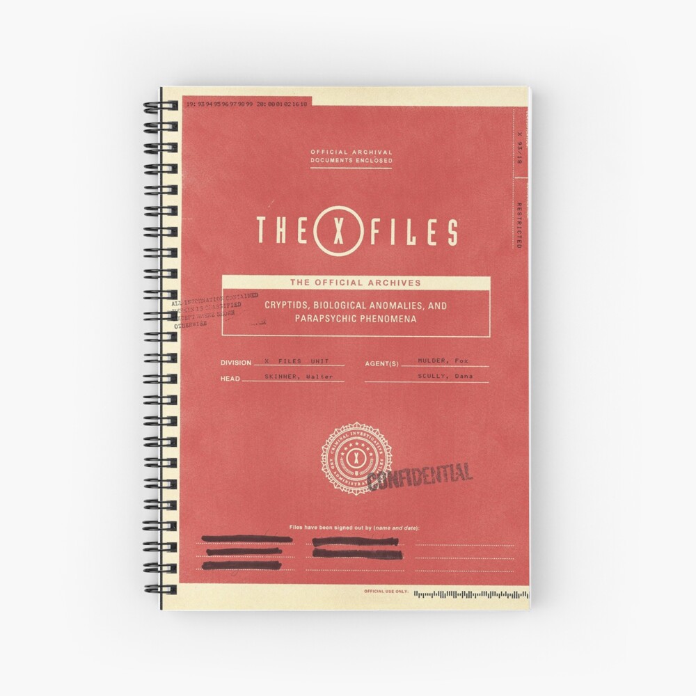 "The X-Files FBI Official Folder " Spiral Notebook for Sale by Exide ...