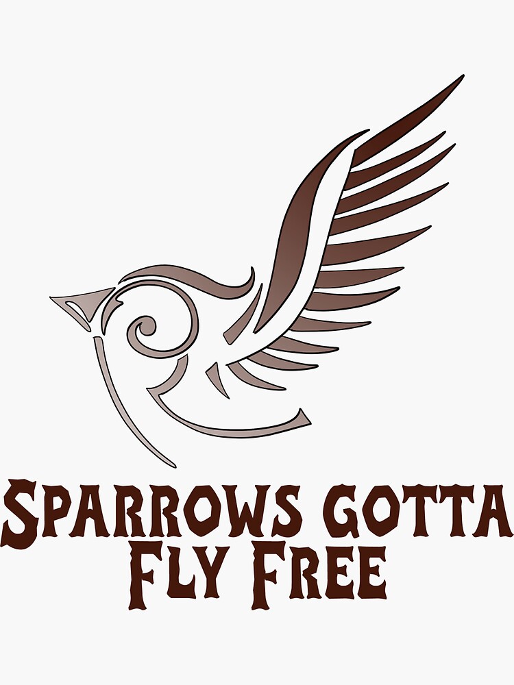 "Sparrow Freedom Logo" Sticker for Sale by lotevenstar | Redbubble