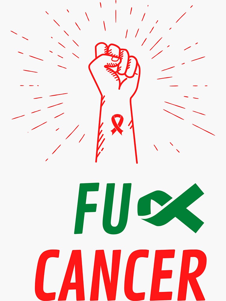 "Fu-ck Cancer Hand" Sticker for Sale by M-TheKing | Redbubble