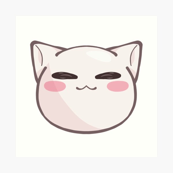 "Cute PuffCat Face" Art Print for Sale by cazora | Redbubble