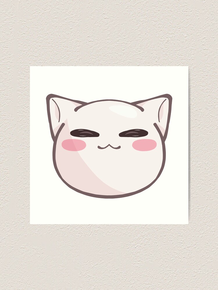 "Cute PuffCat Face" Art Print for Sale by cazora | Redbubble