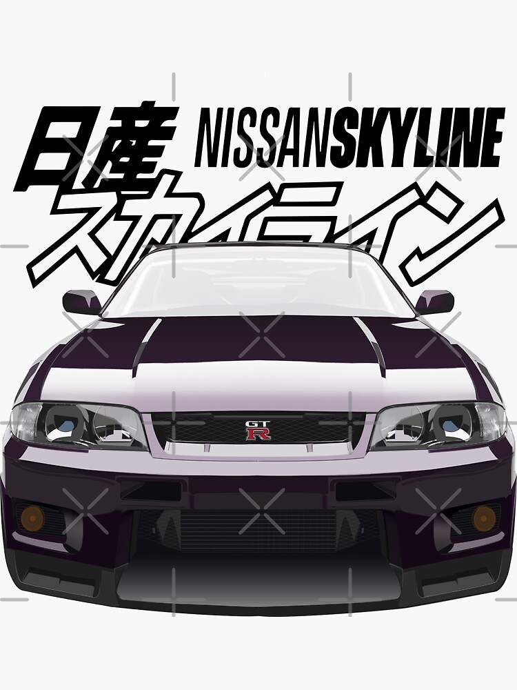 "NISSAN SKYLINE R34" Sticker by PERS0NA1 | Redbubble
