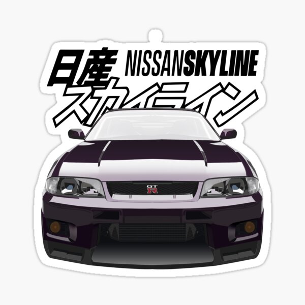 "NISSAN SKYLINE R34" Sticker by PERS0NA1 | Redbubble