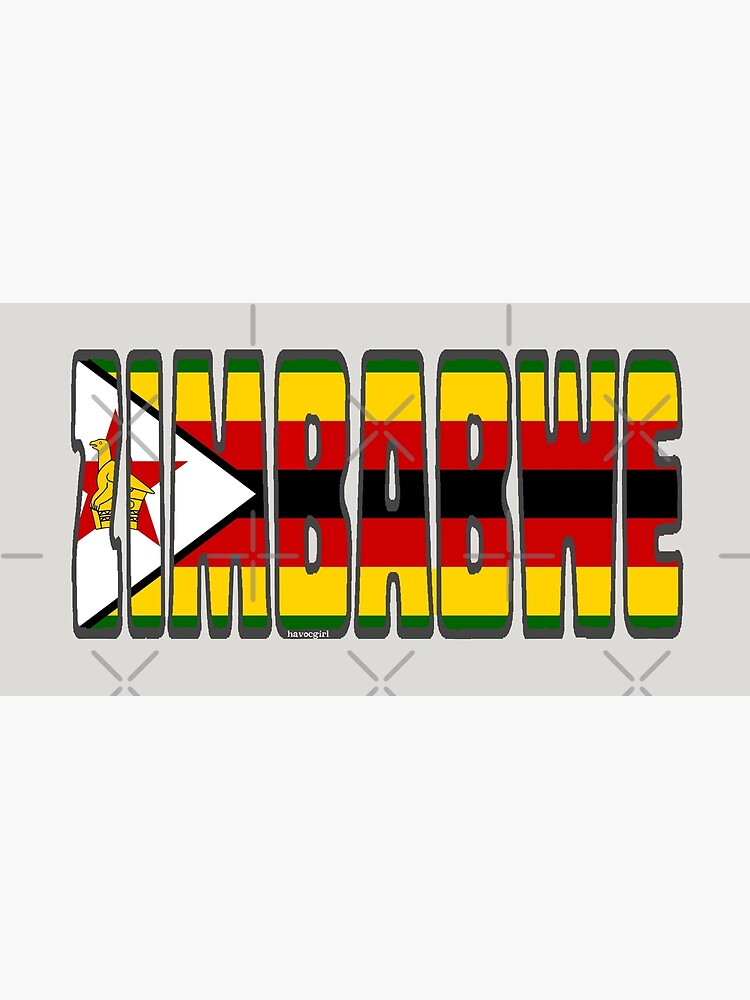 "Zimbabwe Font with Zimbabwean Flag" Mouse Pad by Havocgirl | Redbubble