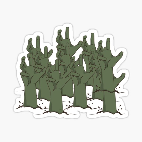"zombie hand" Sticker for Sale by urek1 | Redbubble