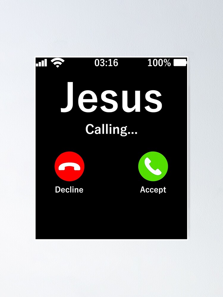 "Jesus Is Calling - Christian" Poster for Sale by shurimaa | Redbubble