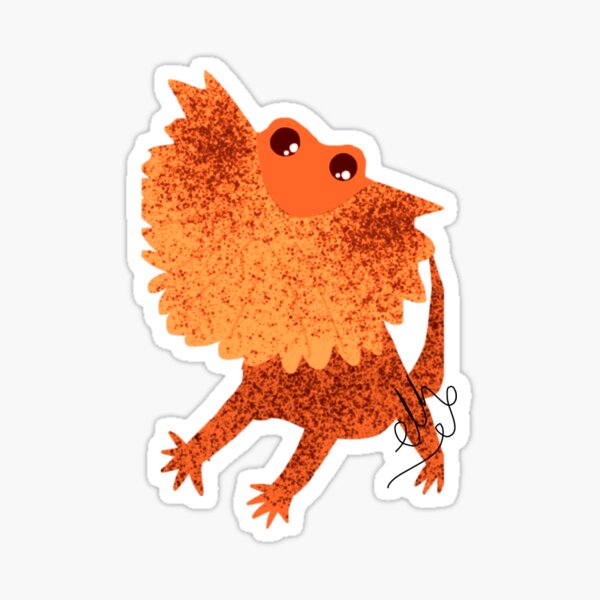 "Frilled-neck Lizard" Sticker for Sale by EllartTreasures | Redbubble