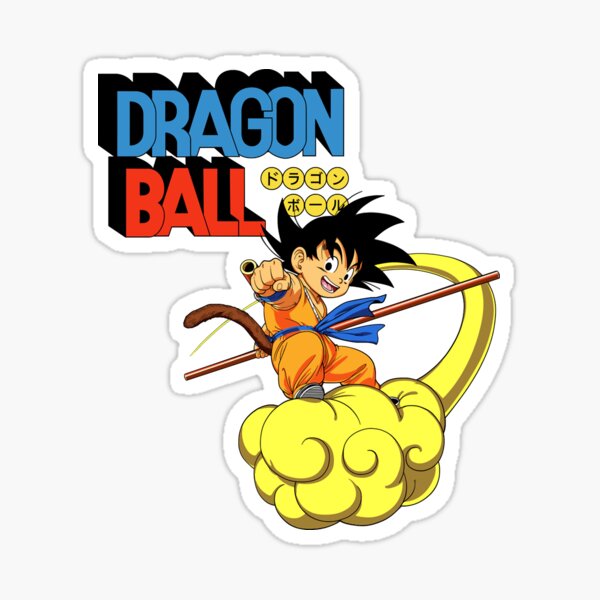 "DragonBall - Kid Goku and Flying Nimbus Sticker" Sticker for Sale by ...