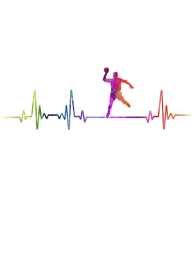 "Handball heartbeat watercolor" Poster for Sale by loves789 | Redbubble