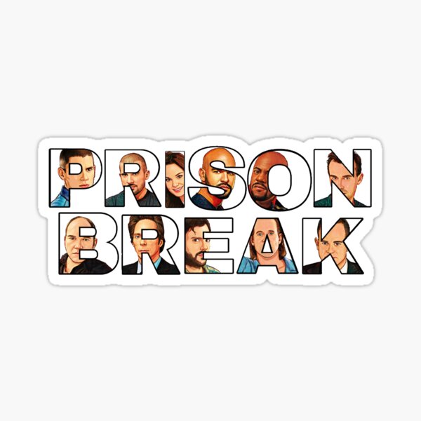 "Prison break " Sticker for Sale by swanspirate520 | Redbubble