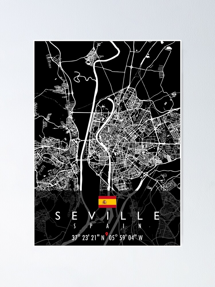 "SEVILLE MAP SPAIN" Poster for Sale by hatimelhag | Redbubble