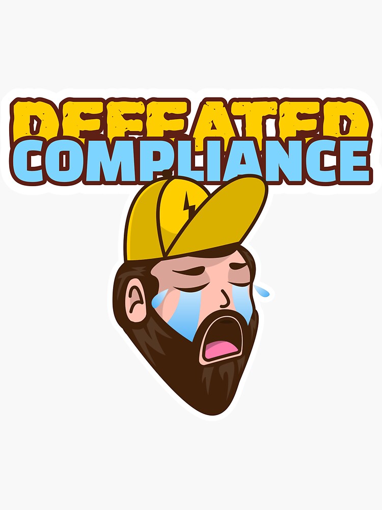 "Defeated Compliance Face" Sticker by CRedneckery | Redbubble