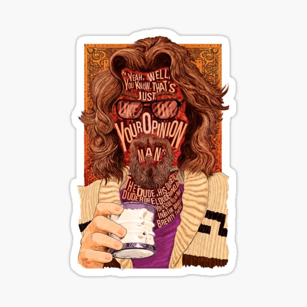 "The Big Le Dude" Sticker for Sale by natejonesdesign | Redbubble