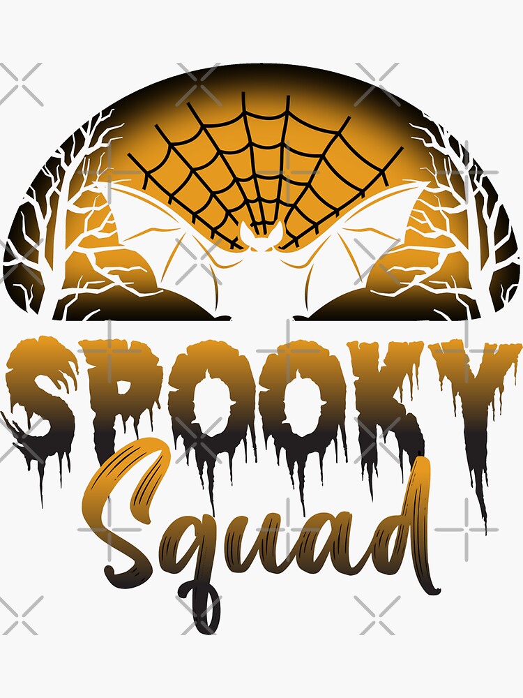 "Spooky squad Halloween Design Retro Vintage Essential" Sticker for ...