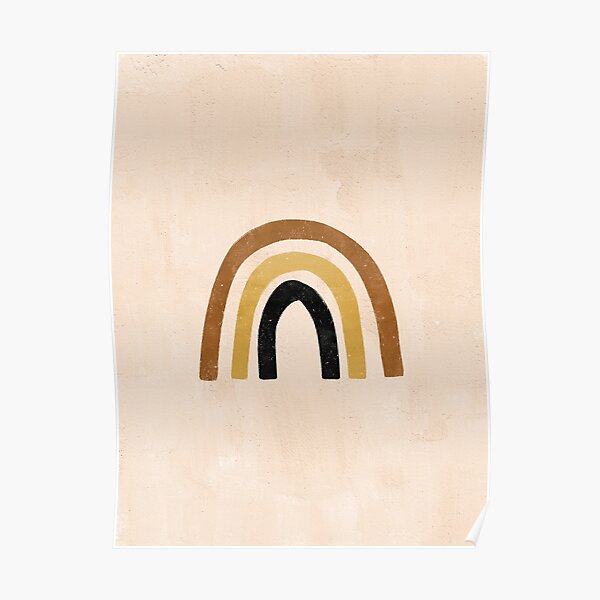 "Simple boho rainbow, minimalistic rainbow" Poster for Sale by ...