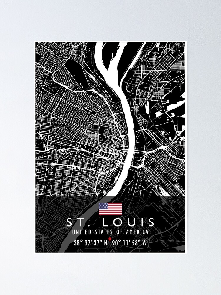 "ST. LOUIS MAP USA" Poster for Sale by hatimelhag | Redbubble