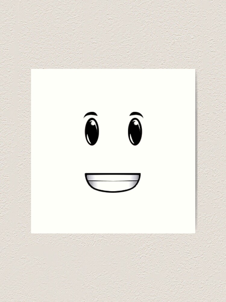 "Roblox Friendly Smile Face" Art Print for Sale by hutamaAdi98 | Redbubble