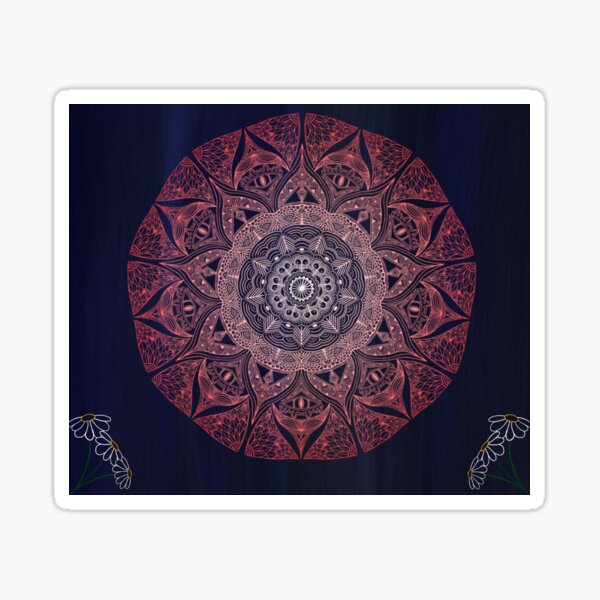 "Hand drawn gradient mandela" Sticker by Overthemoon24 | Redbubble