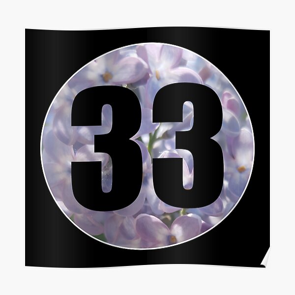 Póster «número treinta y tres (33) flores lilas moradas» de roartstreet ...
