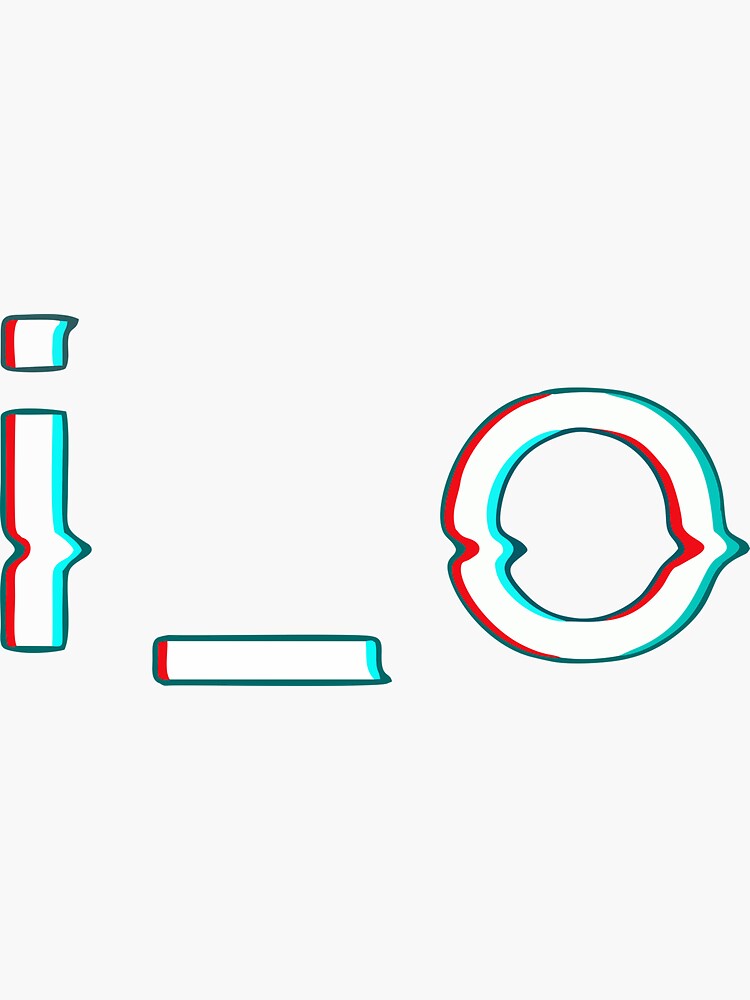 "i_o." Sticker for Sale by Bradelwi | Redbubble