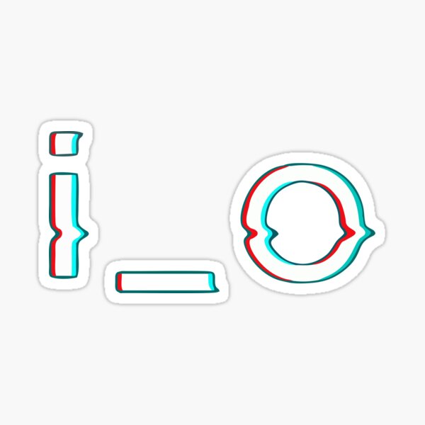 "i_o." Sticker for Sale by Bradelwi | Redbubble