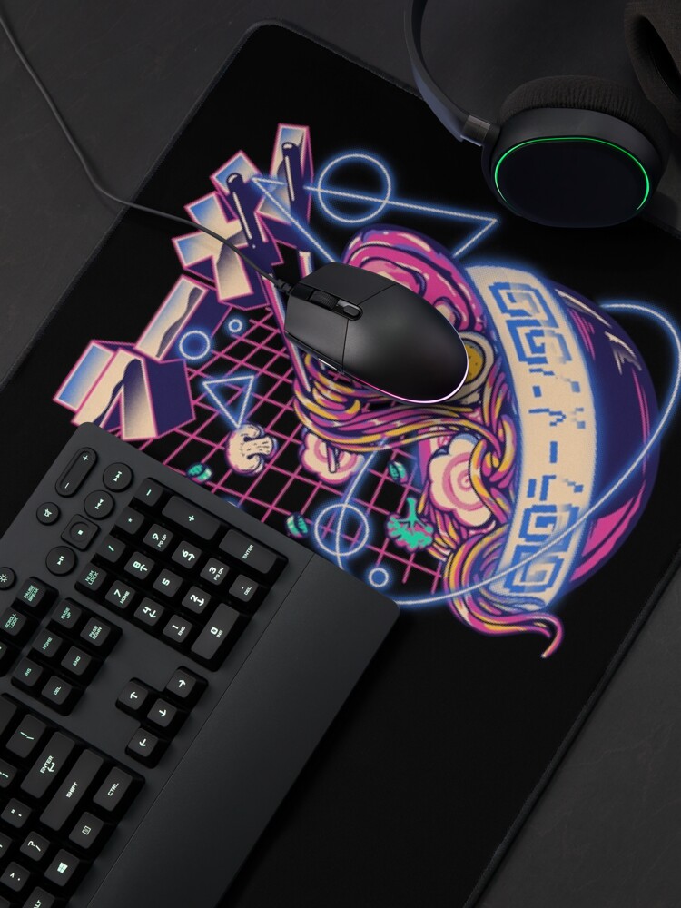 "Retrowave Ramen - Ramen Retrowave With Geometric Neon elements, Cute ...