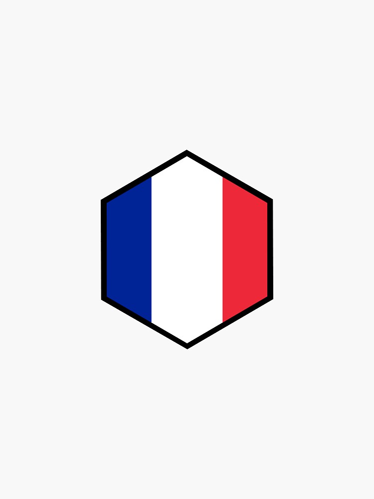 "French Flag Hexagon" Sticker for Sale by JFKsStickers | Redbubble